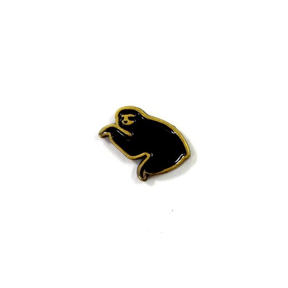 Art | Enamel Pin Custom Lapel Black On Gold Mini Sloth Pin Street Art ...